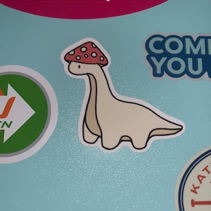 Cute Brontosaurus Dinosaurs Wearing Hats Matte Stickers - Etsy