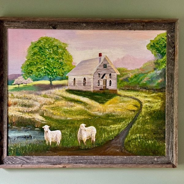 Rustic Reclaimed Barn Wood Window Frame With Flower Box - Etsy