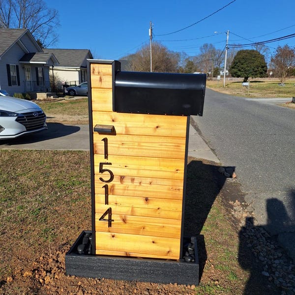Custom Cedar Mailbox, Wonderful Handcrafted Cedar Mailbox Post, Rustic ...