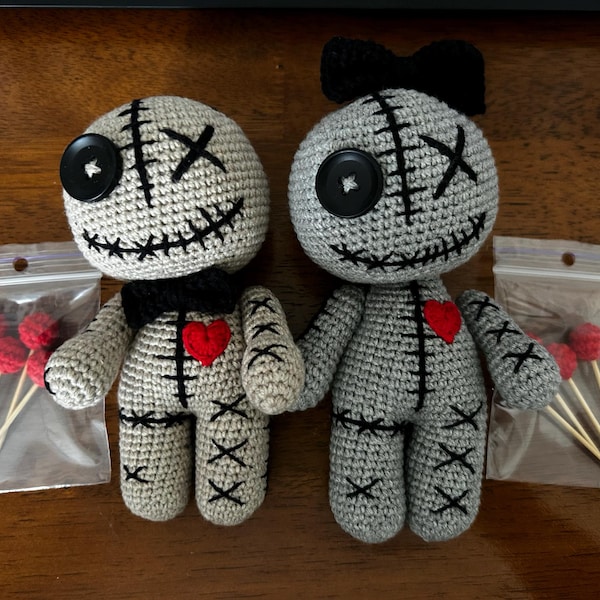 Crochet Voodoo Doll Creepy Voodoo Doll Watchover Voodoo Doll Gothic Voodoo Doll Amigurumi Voodoo ...