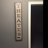 Movie Room Sign, Home Theater Sign, Vertical Theater Sign Wood Theater ...