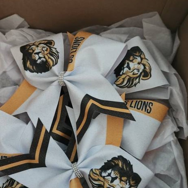 School Spirit Bow High School Cheer Team Bow Custom Hair Bow Cheer Bows ...