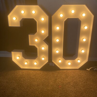 Light up Numbers, Giant Event Numbers, Number Light Decoration ...