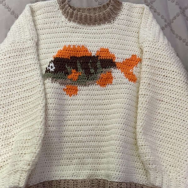 Fishy Aleks Crochet Sweater – ** PATTERN ONLY ** - Etsy