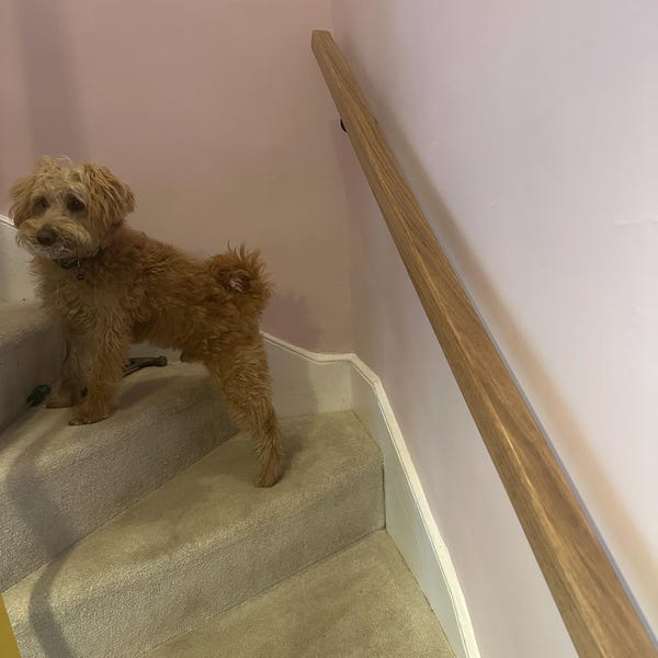 Modern Square Section SOLID OAK Handrail - Long Length Oak Banister ...