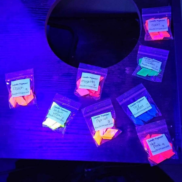 UV Reactive Fluorescent Dye for Diy Candle Making, Neon Black Light ...