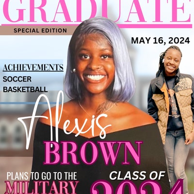 Graduation Magazine Cover, Magazine Cover Prom, Homecoming, Resizing ...