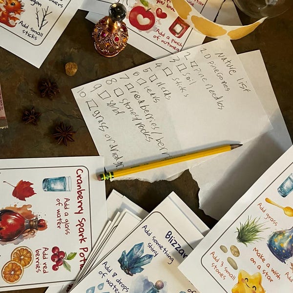 Mud Kitchen Recipe Cards, Fairy Potion Cards, Mud Kitchen Potion Cards ...