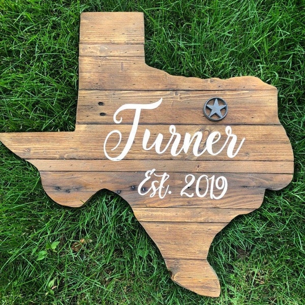 Texas Wall Art, Wooden Texas, Pallet Sign Wall Art, Established ...