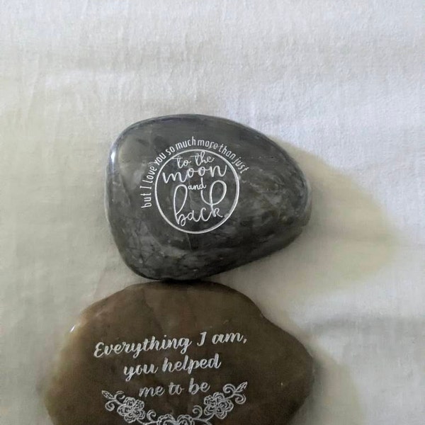Engraved Word Rock Inspirational Quotes You Are My Rock - Etsy