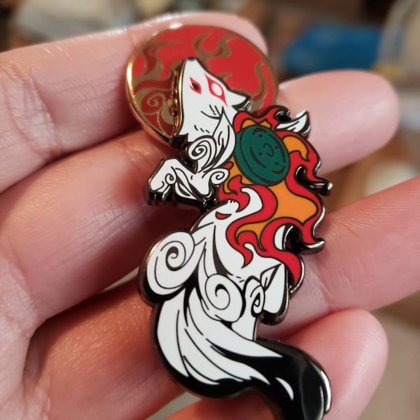 Okami Enamel Pin - Etsy