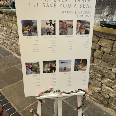 Photo Wedding Table Plan Seating Plan With Photos Travel Photo Wedding ...