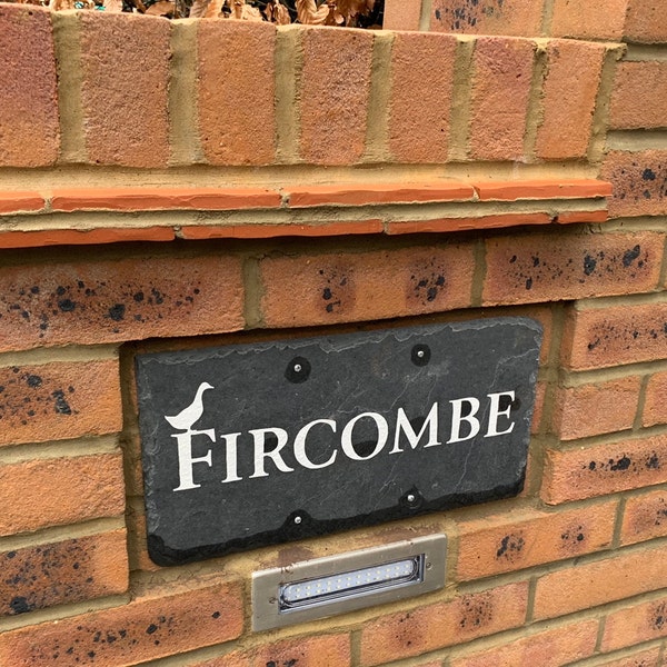 Hand Painted Slate House Signs Slate House Sign Slate House Number Name ...