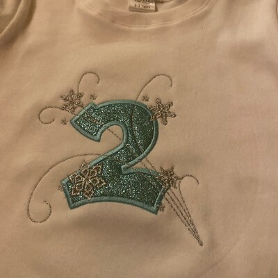 BX Snowflake Numbers Set Birthday Applique Machine Embroidery Design ...