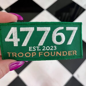 Troop Number Founder Patch - Etsy