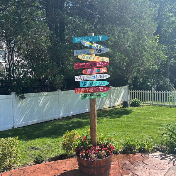 Personalized Destination Outdoor Signs - Personalized Arrow Signs for ...