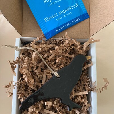 Rustic Black Crow Raven Redware Pottery Ornament - Etsy