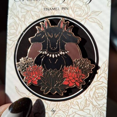 Cerberus Hard Enamel Pin Greek Collection Unique Fantasy Mythology Art ...