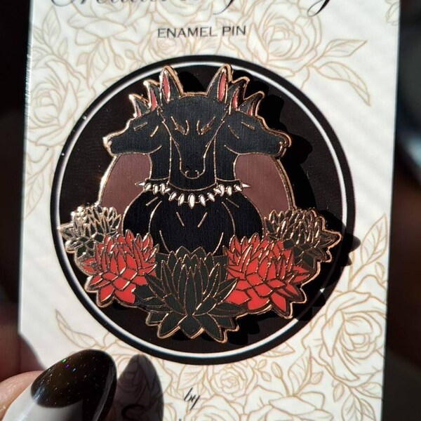 Cerberus Hard Enamel Pin | Greek Collection | Three Headed Dog ...