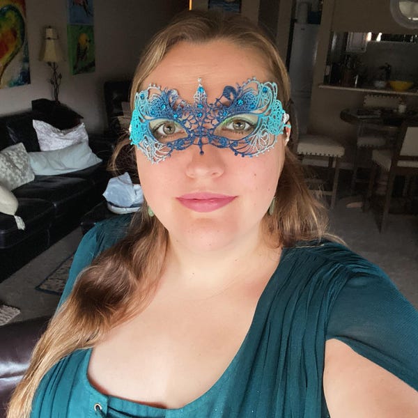 Masquerade Mask Women Blue Turquoise Teal Navy, Masquerade Ball, Ocean ...