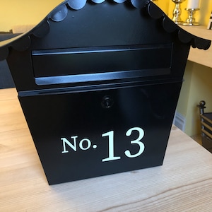 HOUSE NUMBER Front Door Letterbox Post Box Home Vinyl Decal Sticker 24 ...