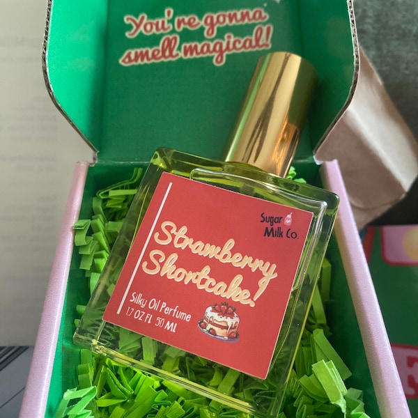 Strawberry Milk Roll on Perfume- Handmade Perfume, Milk Perfume, Gift ...