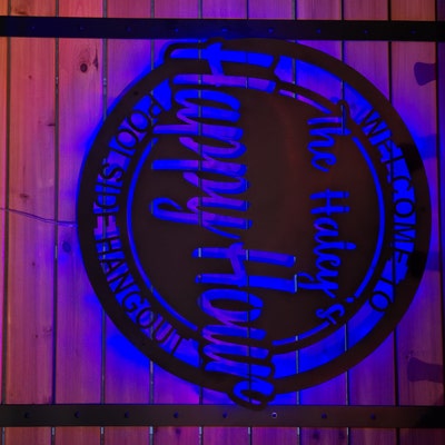 Personalized LED Mermaid Metal Sign Light up Girls Room Wall Art ...