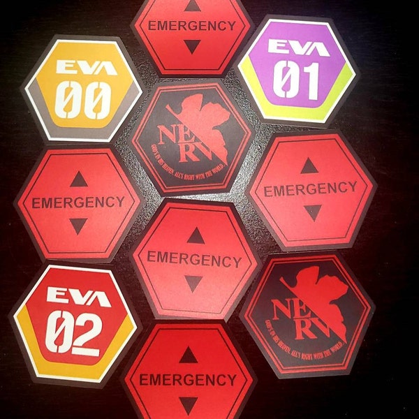 EVA Unit Head Vinyl Decal Sticker for Car With Scotlight Eye - Neon ...