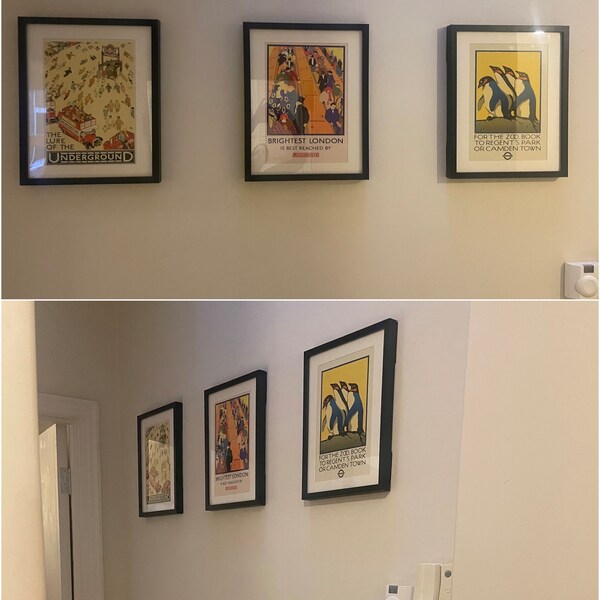 Set of 3 London Underground Prints Vintage Travel Poster Art Deco ...