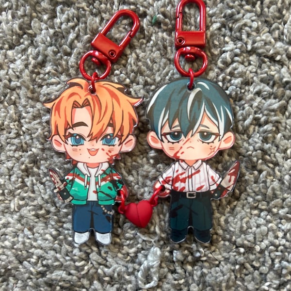 Steak Heartdouble-sided Acrylic Keychain Meat Steak - Etsy