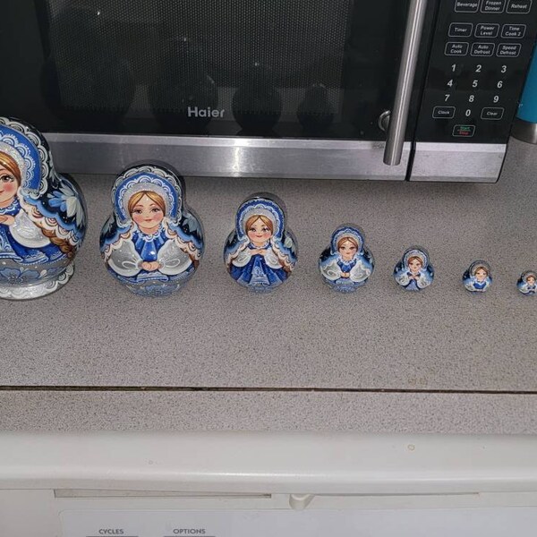 Nesting Dolls, Matryoshka "angel With Arch" (7" Tall,5 Pieces Inside ...