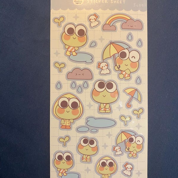 Kawaii Mushroom Bear Glossy Sticker Sheet - Cute Kuma Cottage Core ...