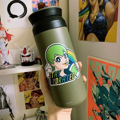 Anime stay Hydrated Sticker - Etsy