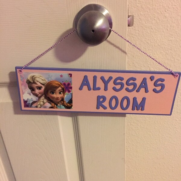 Frozen Personalized Room Decor Sign - Elsa Anna - Frozen Room Decor ...