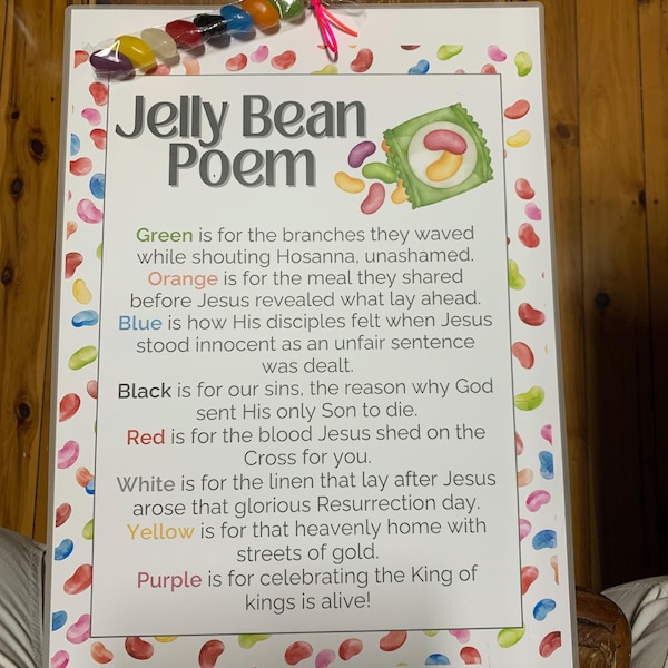 Jelly Bean Poem Handout Download and Print Teach the Easter ...