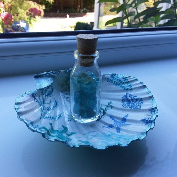 Trio of Hand Decorated Oyster Shell Tree Decorations Pretty Fairies ...