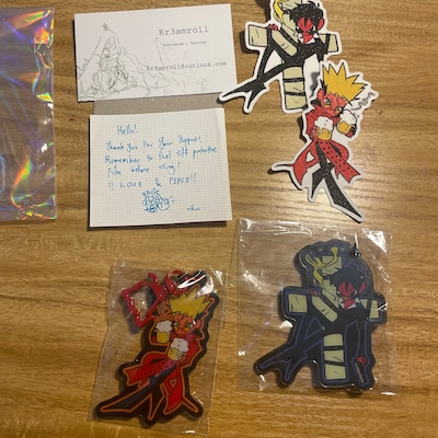 Trigun Maximum : Vash , Wolfwood & Knives Acrylic Keychain - Etsy