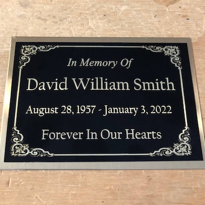 BRASS Custom Engraved Name Plate Cremation Urn or Memorial Urn Tag ...