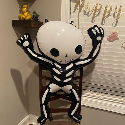 Giant Halloween Skeleton Balloon Kids Halloween Party Decorations Pink ...