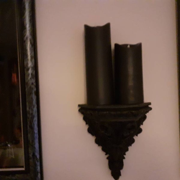 Vintage Black Victorian Corbel for Wall Decoration Shelf Candle Holder ...