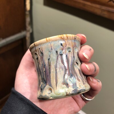 Multi-colored Mason Stain Hand Carved Tumbler Blue Green - Etsy