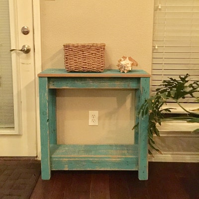 Small Turquoise Entry Console - Etsy