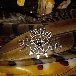 Celtic Pagan Morrigan Flying Crow Raven W Pentacle Dblsided W | Etsy