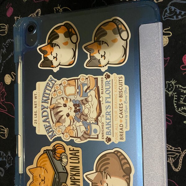 Siamese Cat Loaf Sticker; Waterproof Dishwasher Safe Matte Vinyl ...