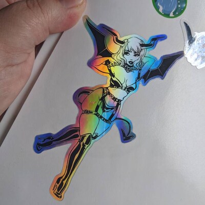Vinyl Holographic Succubus Sticker - Etsy