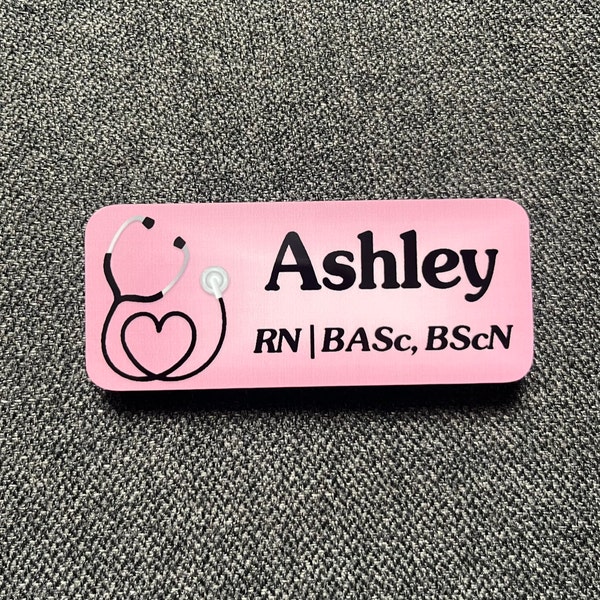 Nursing Name Tag, Name Badge, Personalized Custom ID Tag, Magnetic ...