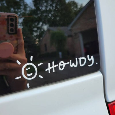 Howdy Car Sticker Cute Trendy Car Decal Mirror Car Sticker Cute Bumper ...