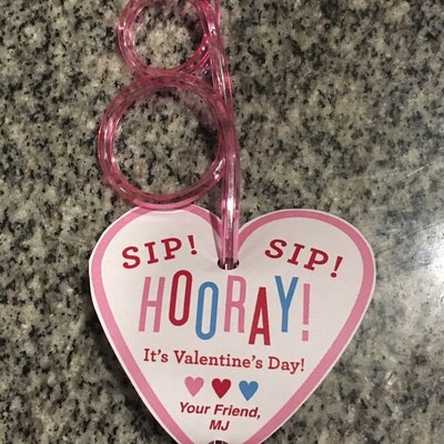 Crazy Straw Valentine Classroom Valentine, Kids Valentine, Valentine ...