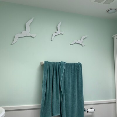 Seagull White Wall Hanging, Beach House Decor, Nautical Nursery ...