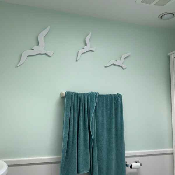 Seagull White Wall Hanging, Beach House Decor, Nautical Nursery ...